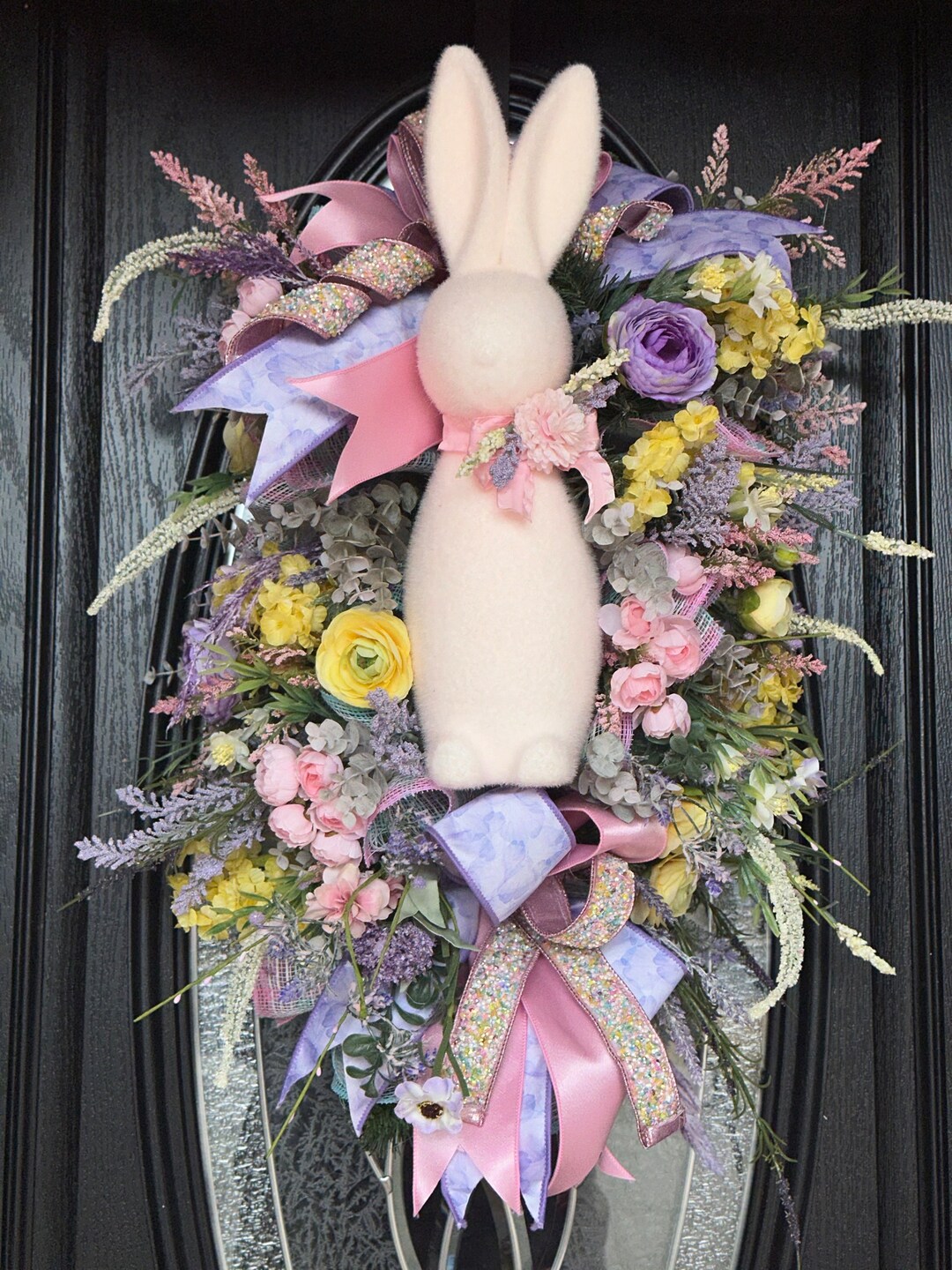 Easter Wreath, Deluxe Easter Wreath, Easter Bunny Wreath, Easter Decor ...