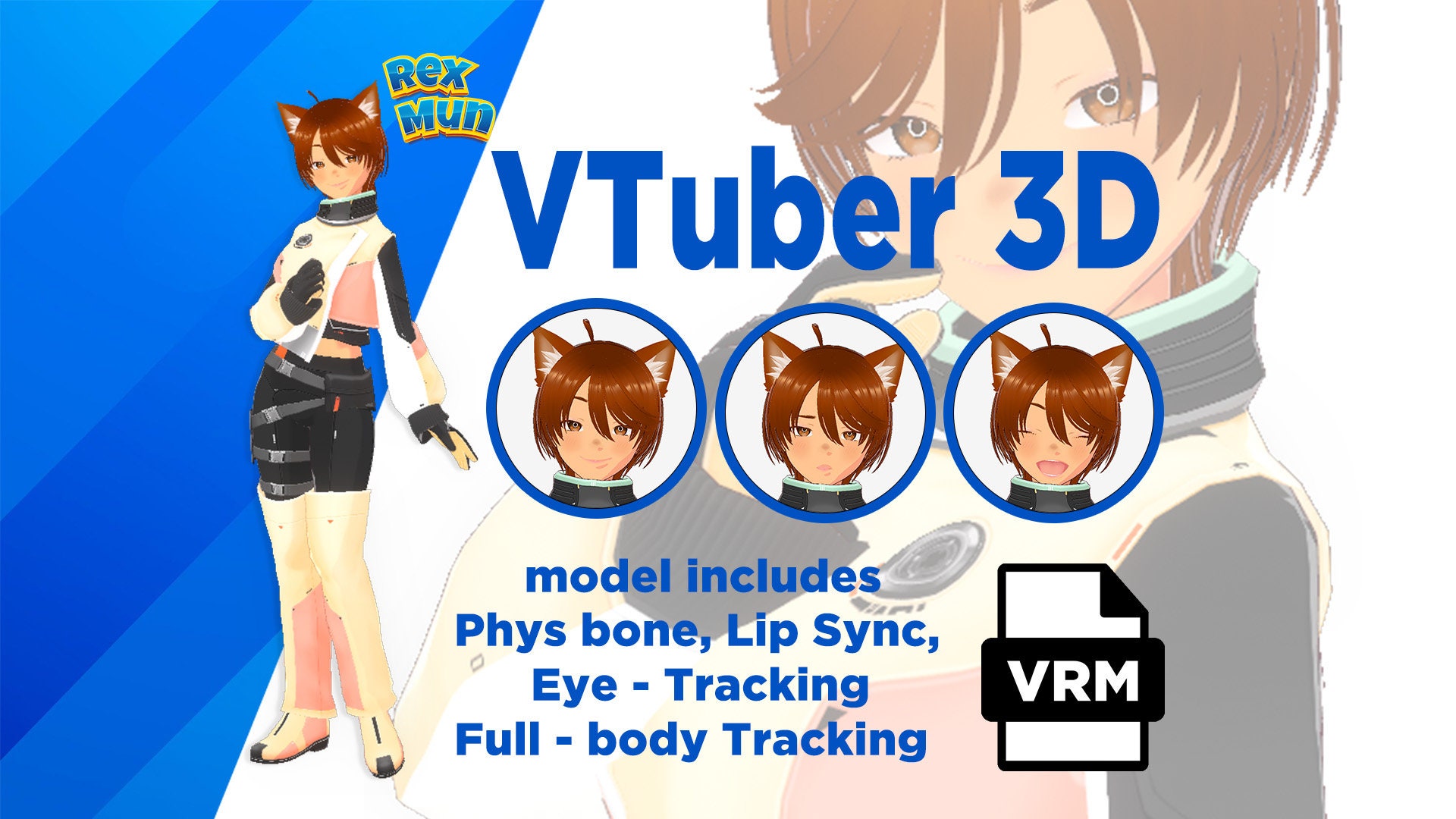 Premade Vtuber 3D Model / .VRM Format / Vroid Model Commission - Etsy ...