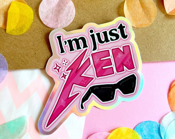 I'm Just Kenneth Holographic Sticker Laptop Sticker Waterbottle - Etsy