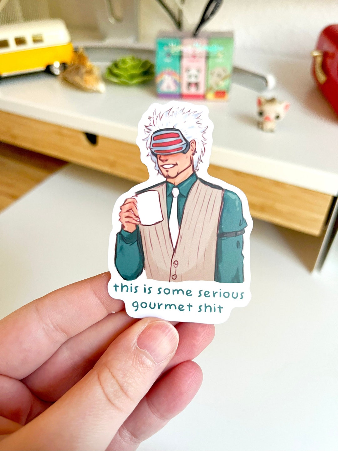 Ace Attorney Godot Coffee Inspired Sticker Phoenix Wright Matte ...