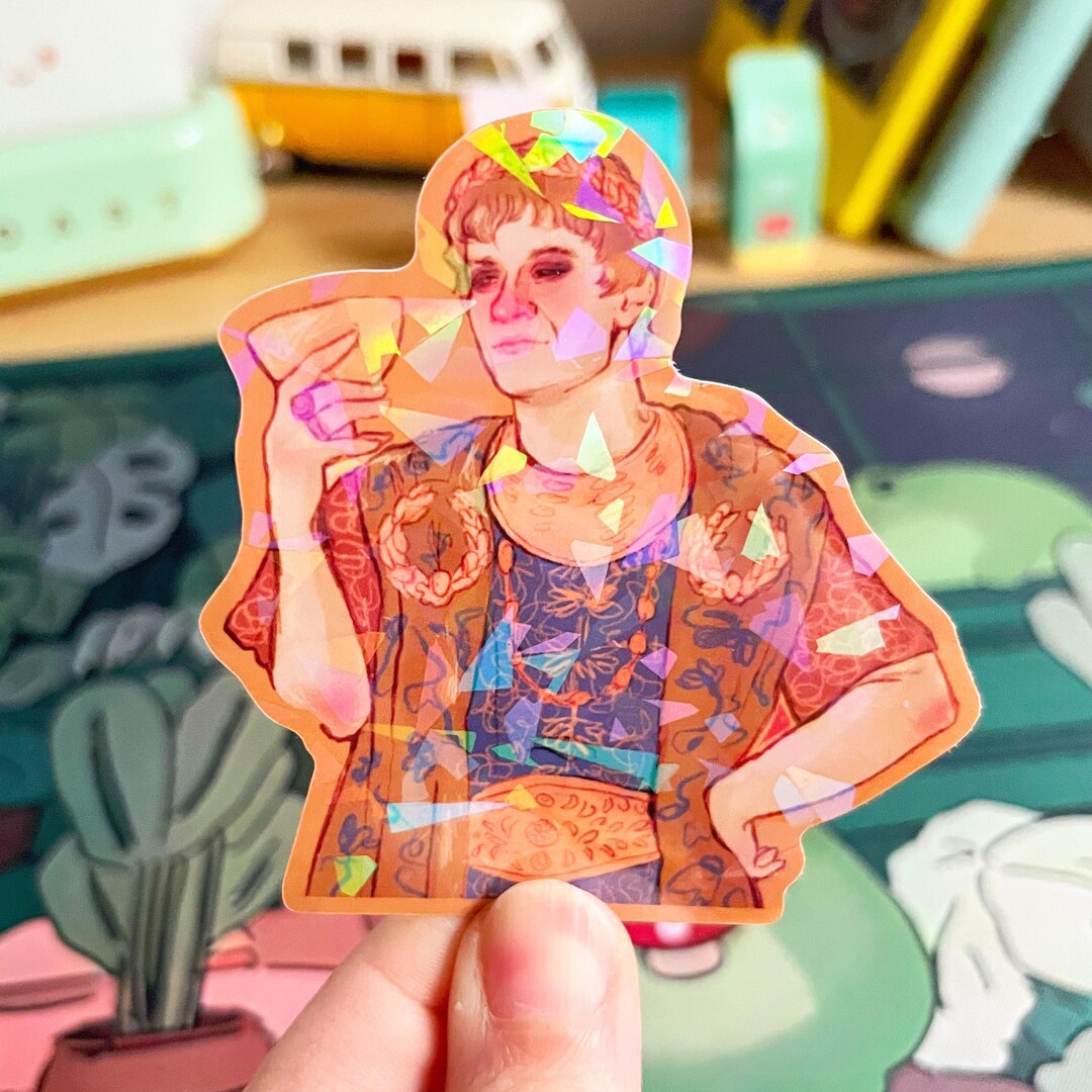 Geta Joseph Quinn Sticker Holographic Vinyl Sticker Laptop Waterbottle ...