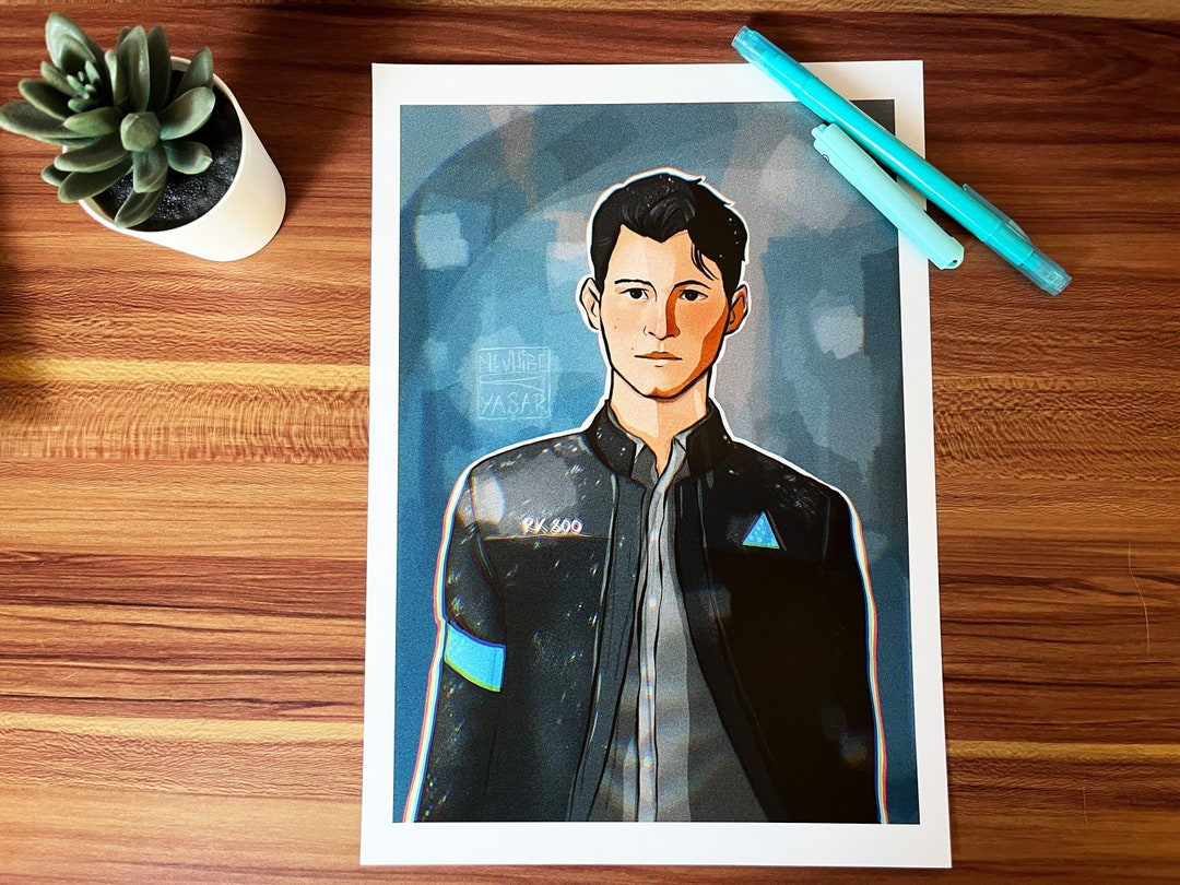 Detroit: Become Human Connor RK800 DBH Portrait Print - Etsy