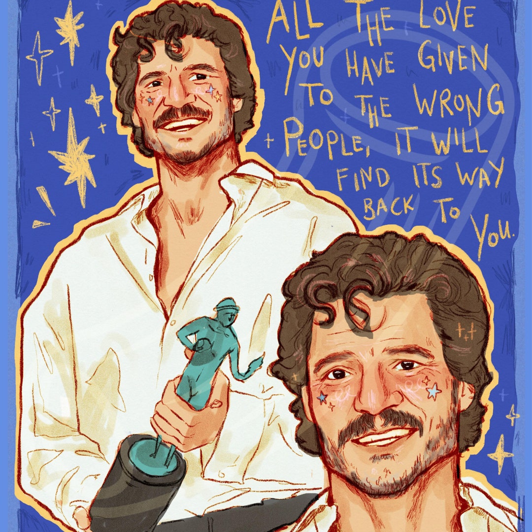 SAG Awards Pedro Pascal Print - Etsy