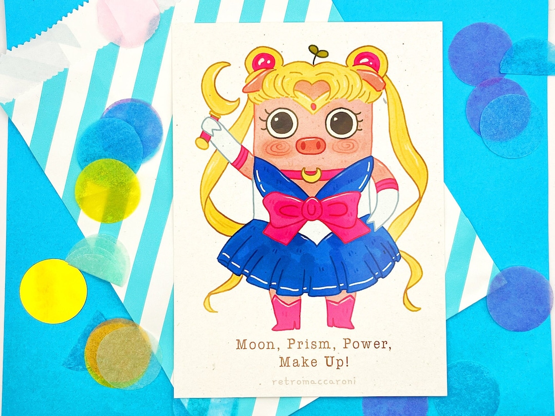 Sailor Pig Moon, Prism, Power, Make Up Card Prints - Etsy