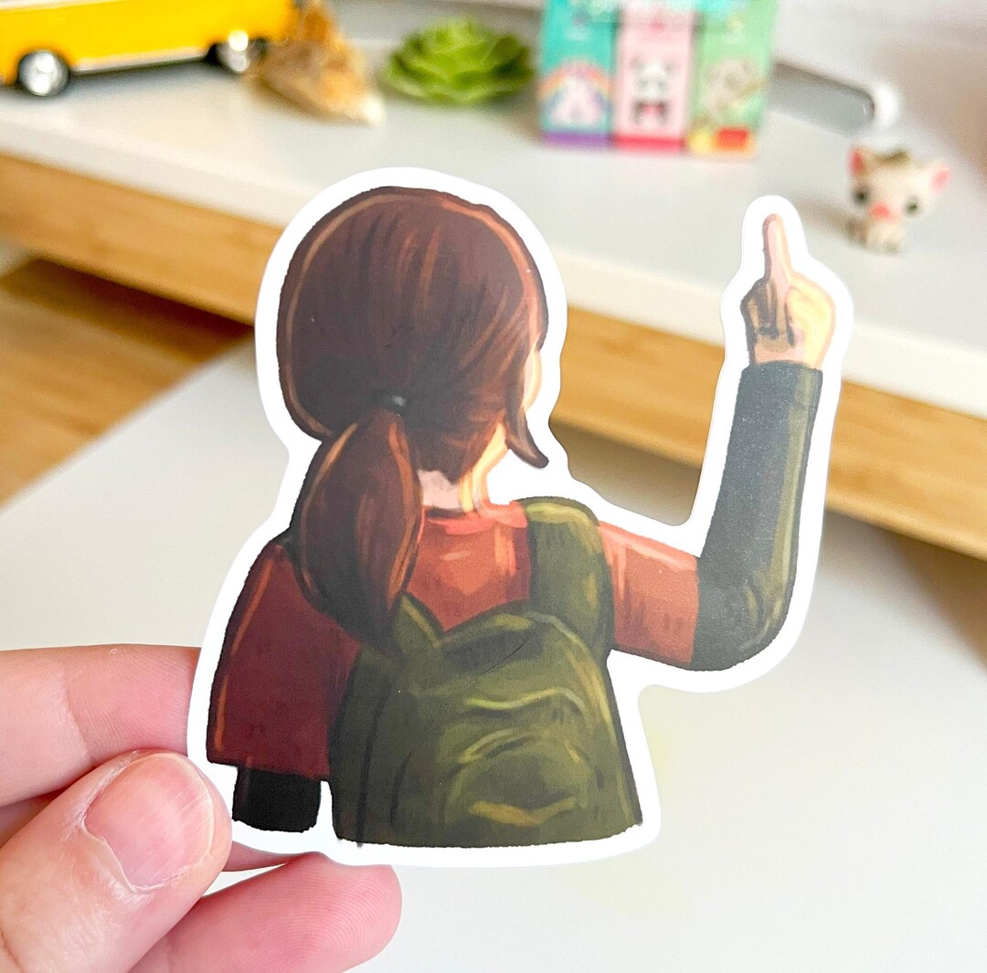 Ellie Williams TLOU Middle Finger Sticker | the Last of Us Matte ...