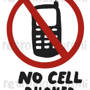 Printable Luke's Diner No Cell Phones Sign Gilmore Girls Art - Etsy