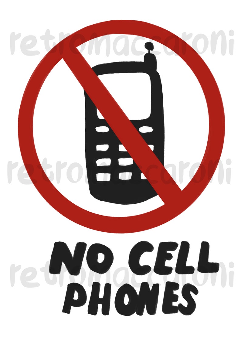 Printable Luke's Diner No Cell Phones Sign Gilmore Girls Art - Etsy