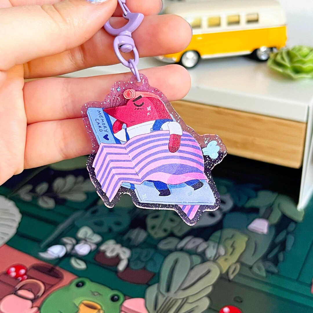 Mole Resetti Acrylic Charm | ACNH Memory Card Nostalgic Keychain - Etsy