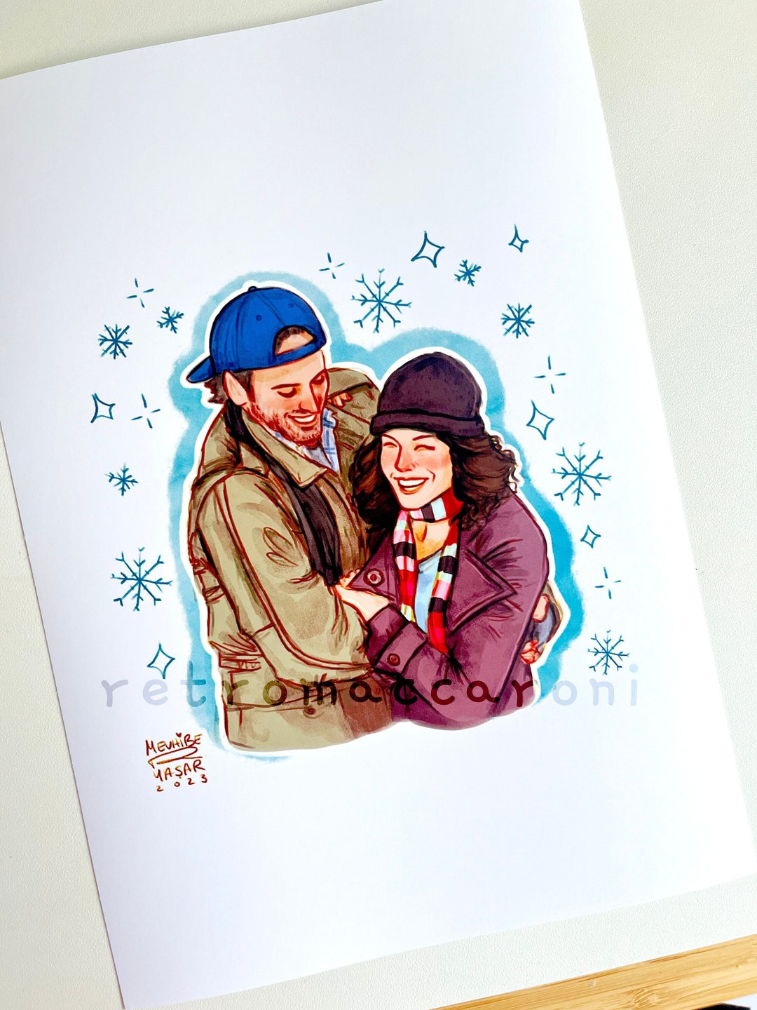 Gilmore Girls Print Luke Danes & Lorelai Gilmore Gilmore Girls Stars ...