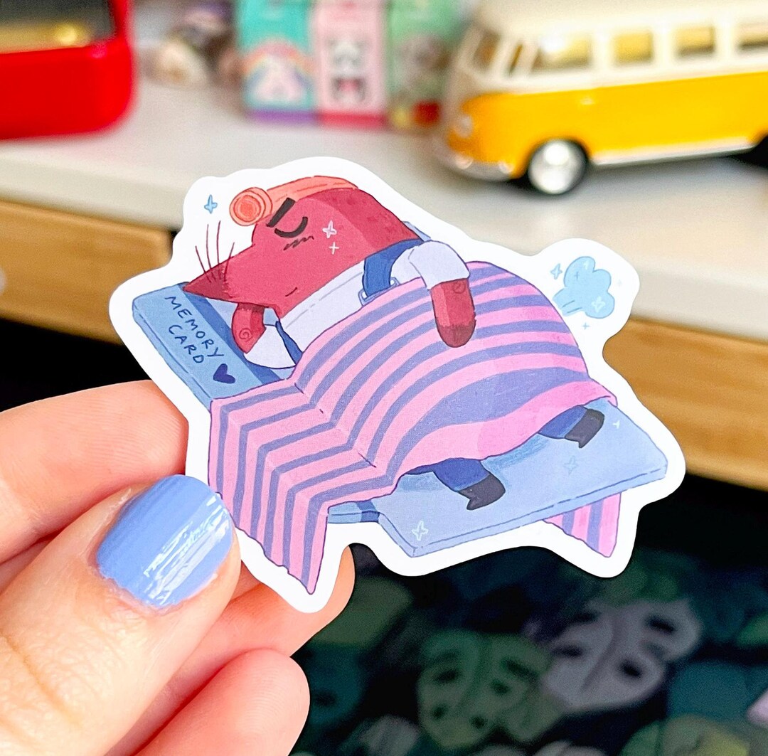 Sleepy Mole Resetti Sticker | ACNH | Nostalgic Waterproof Matte Clear ...