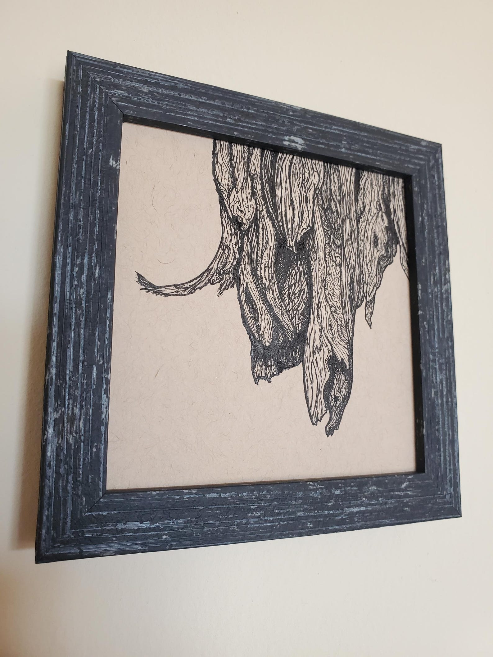 American Elm Tree Bark Original Pen & Ink Drawing - Etsy