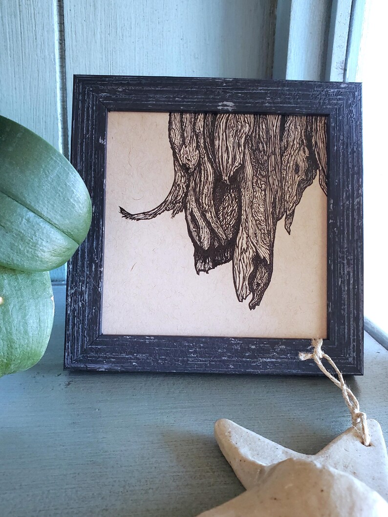 American Elm Tree Bark Original Pen & Ink Drawing - Etsy