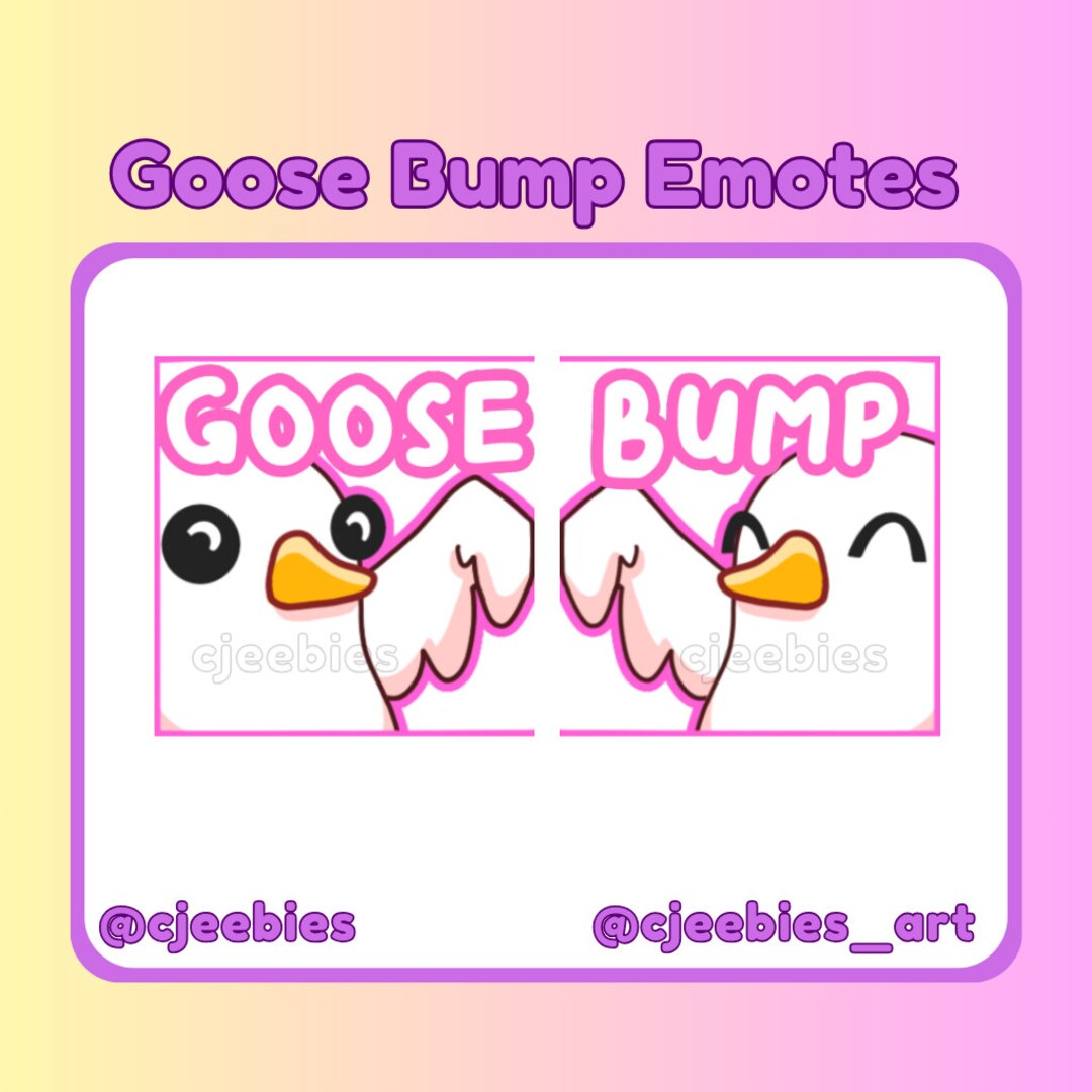Goose Bump Emotes Set 2 TWITCH, DISCORD EMOTES - Etsy