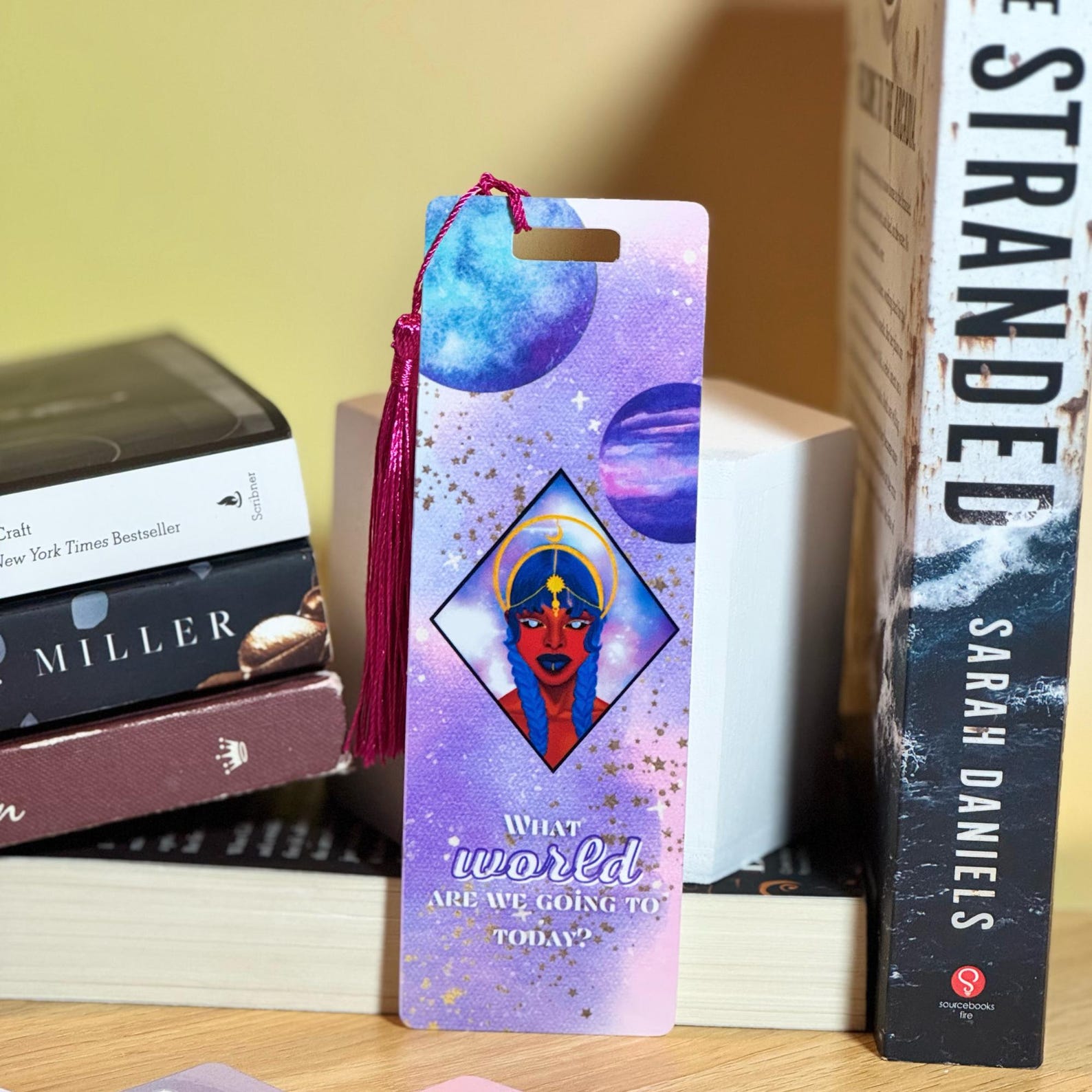 Space Fantasy Bookmark and Sticker Bundle for Cosmic Readers Who Dream ...
