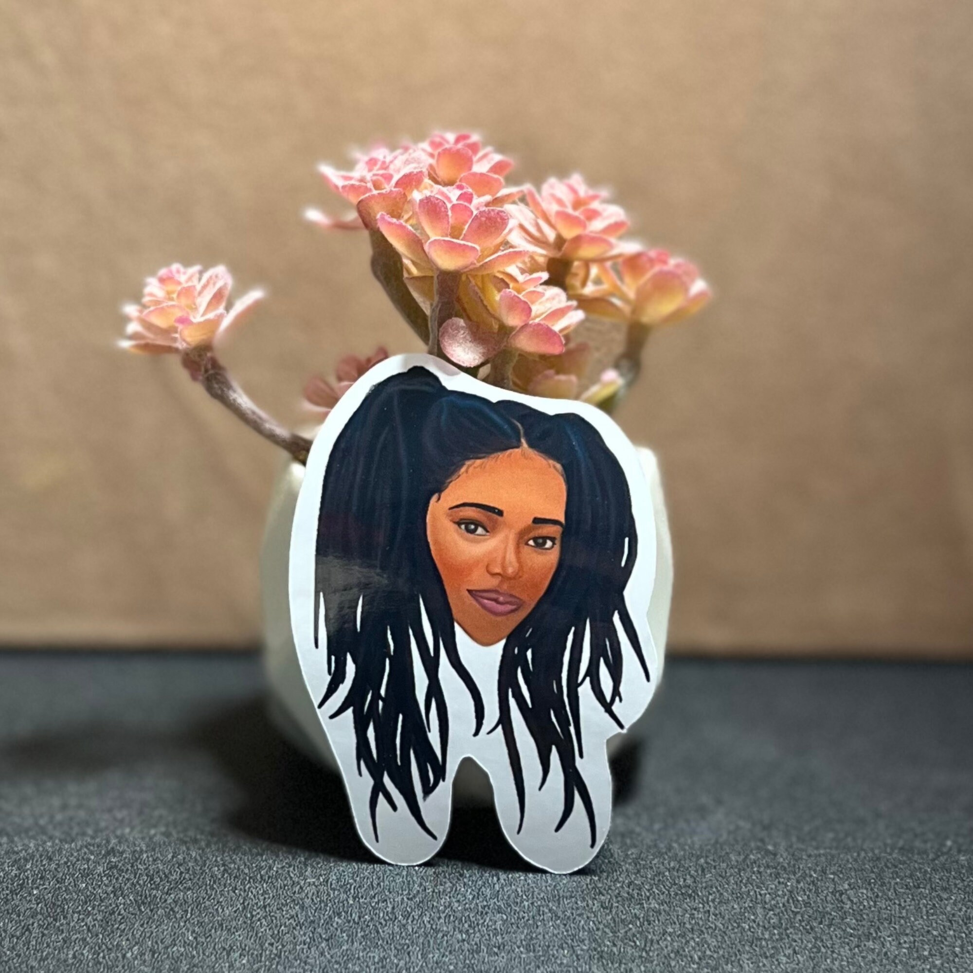 Black Girl Glossy Sticker for Laptops Journals and More With Bold ...