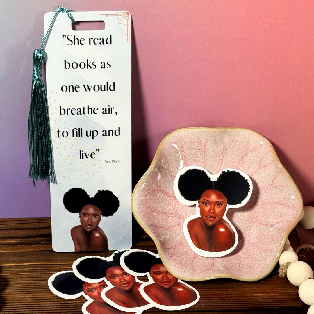 Book Lover Bookmark and Sticker Set That Celebrate Reading Self Care ...