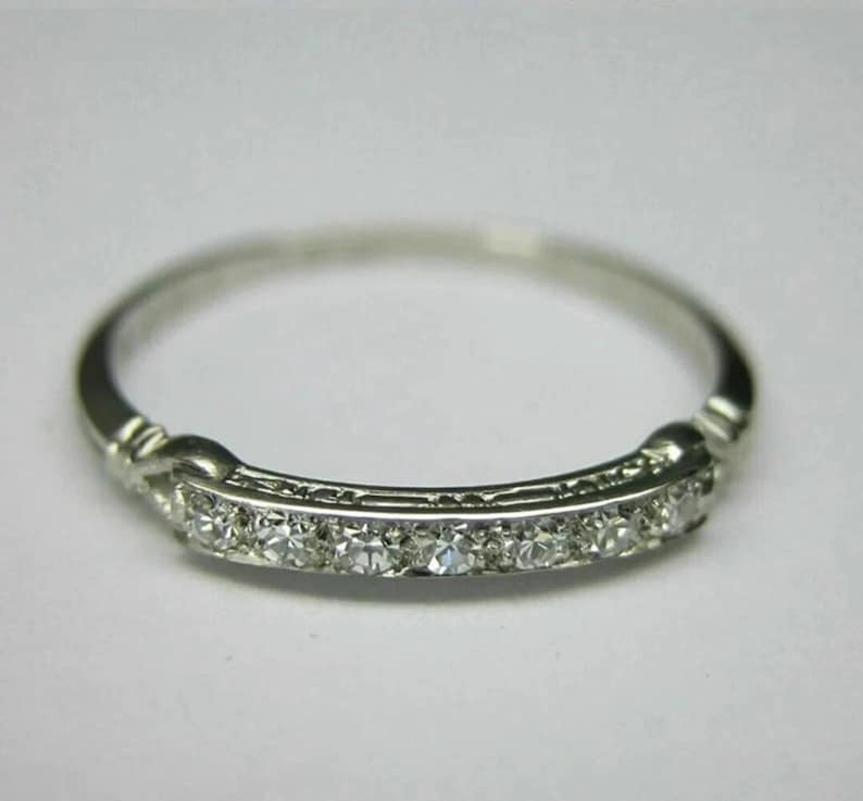 Retro Era 1880s Vintage Art Deco Band Stacking Minimalist - Etsy