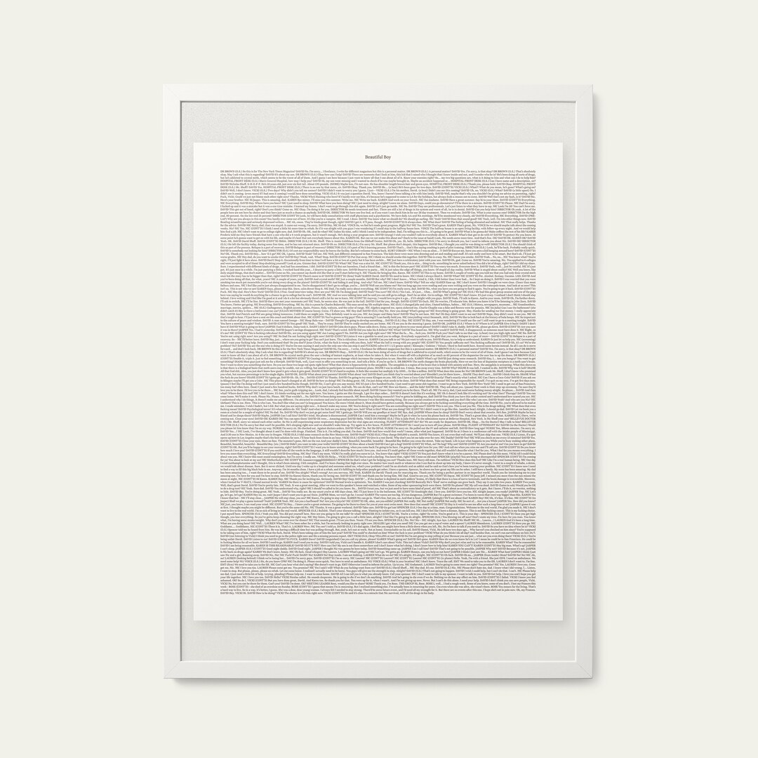 Beautiful Boy Dialogue Poster - Etsy