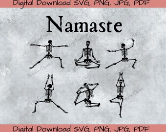 NAMASTE WITCHES Skeleton SVG - Etsy