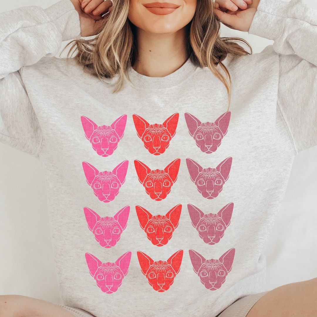 Sphynx Cat Pet Sweatshirt Custom Cat Sweatshirt Cat Sweater Cat Owner ...
