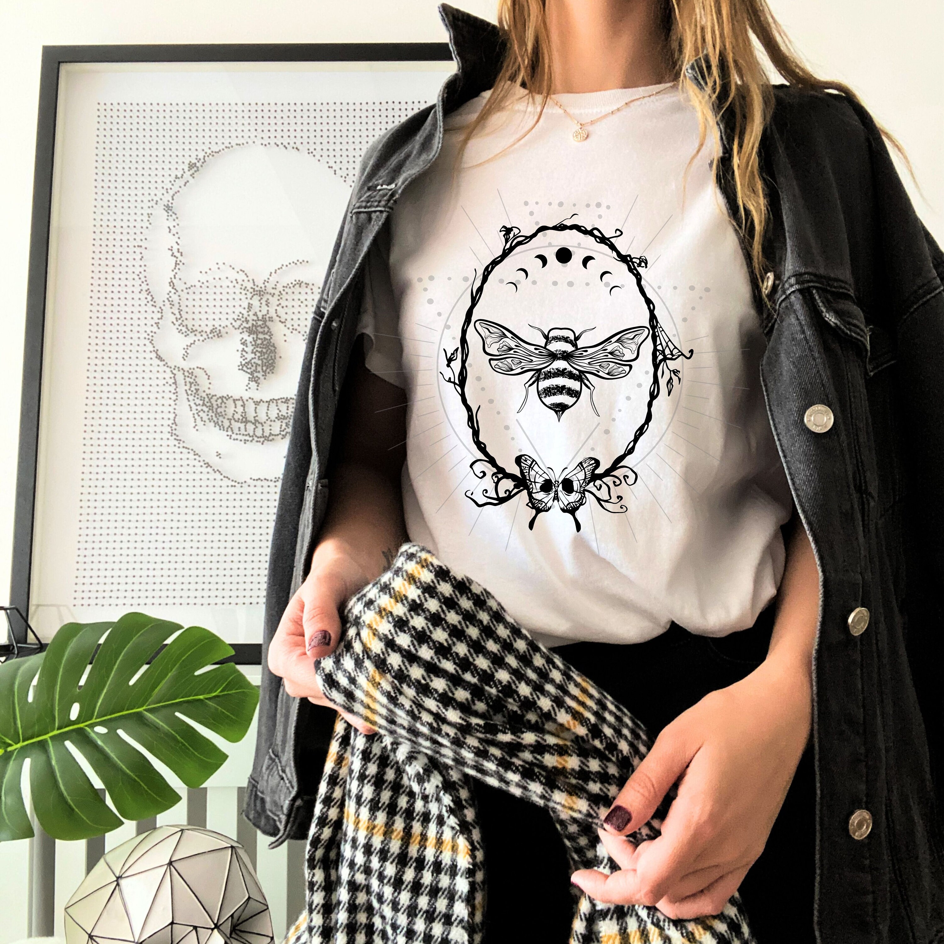 Goblincore Moth Shirt Mystical Bee Shirt Insect Shirt Boho - Etsy