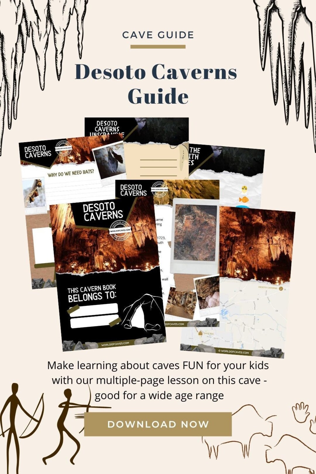 Desoto Caverns Caves Cave Guide Digital Download Printable - Etsy