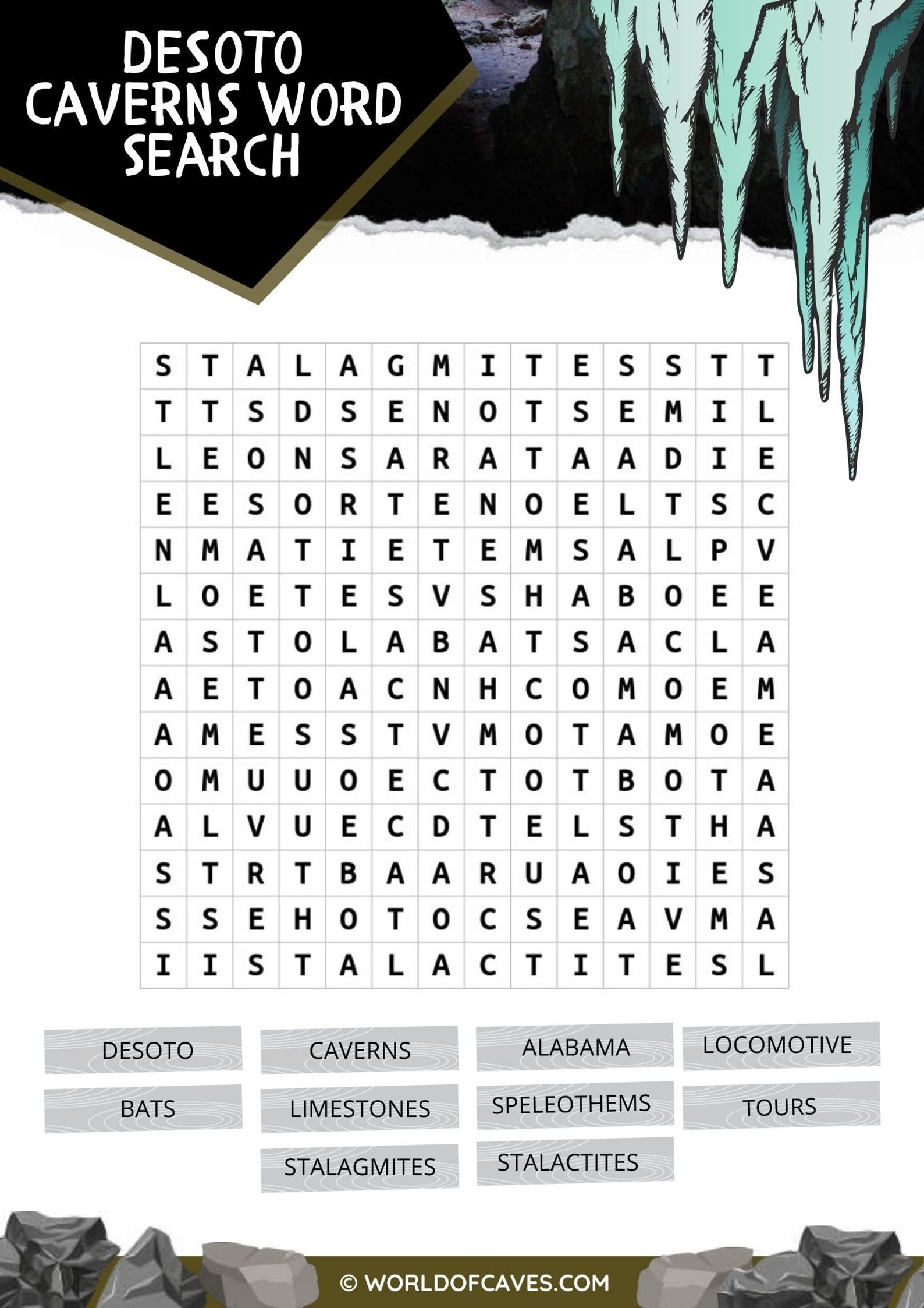 Desoto Caverns Caves Cave Guide Digital Download Printable - Etsy