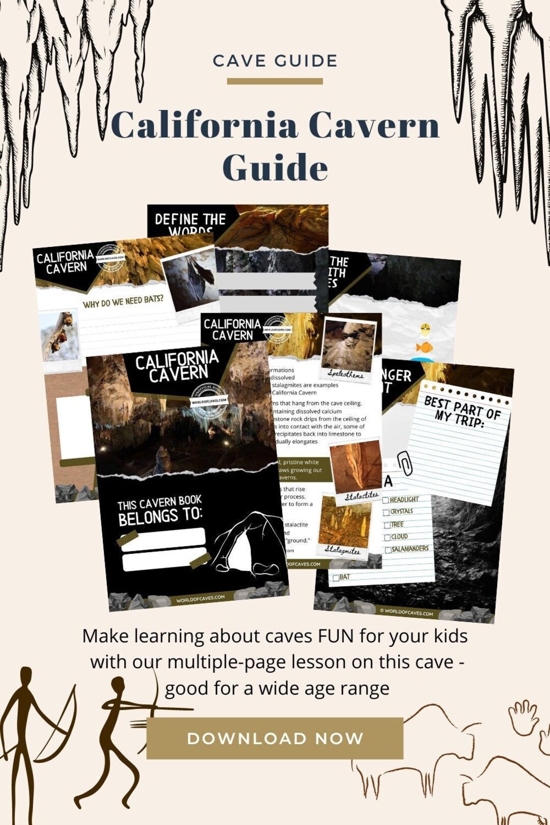 California Cavern Caves Cave Guide Digital Download - Etsy