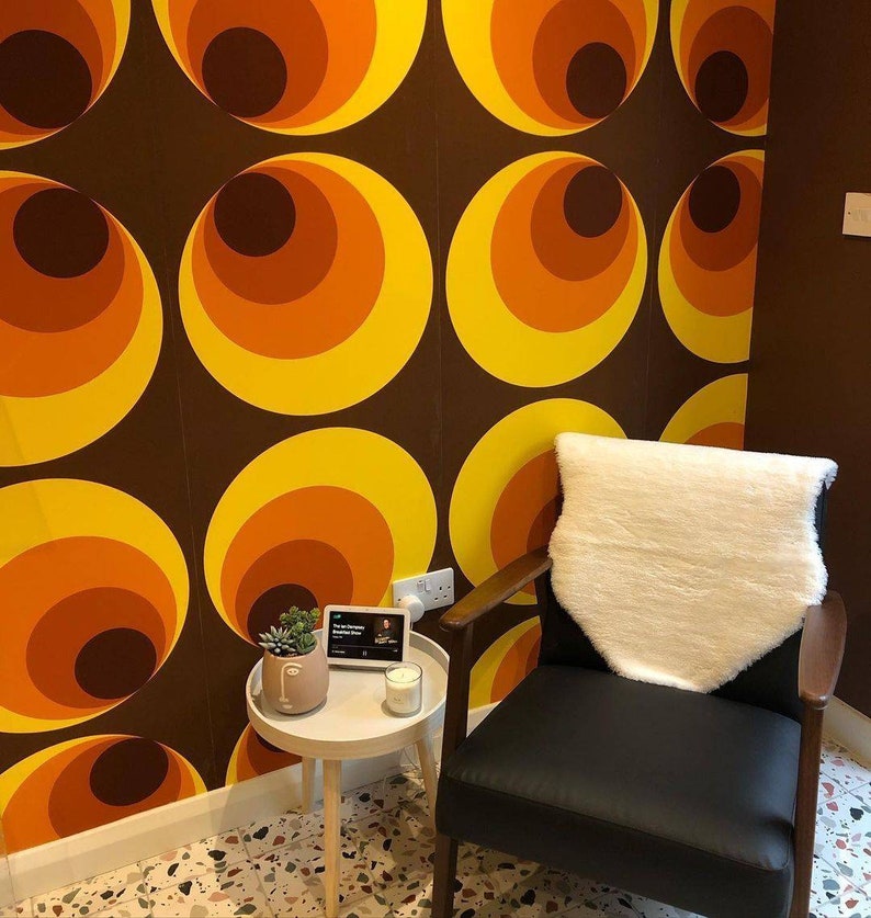 Vintage Wallpaper Bohemian 70s Boho Home Decor Sold per Full - Etsy