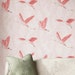 Vintage Wallpaper Pink Goose Boho Home Decor Sold per Full - Etsy