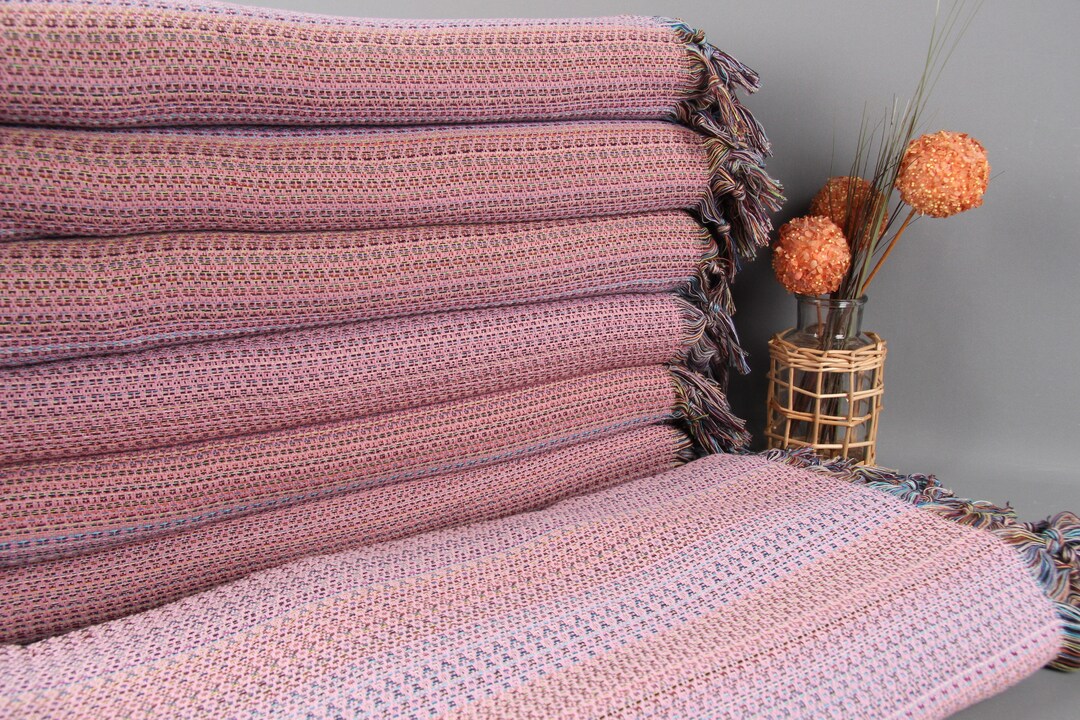 Turkish Throw Blanket, Wedding Gift Blankets, Pink Throw, Colorful ...