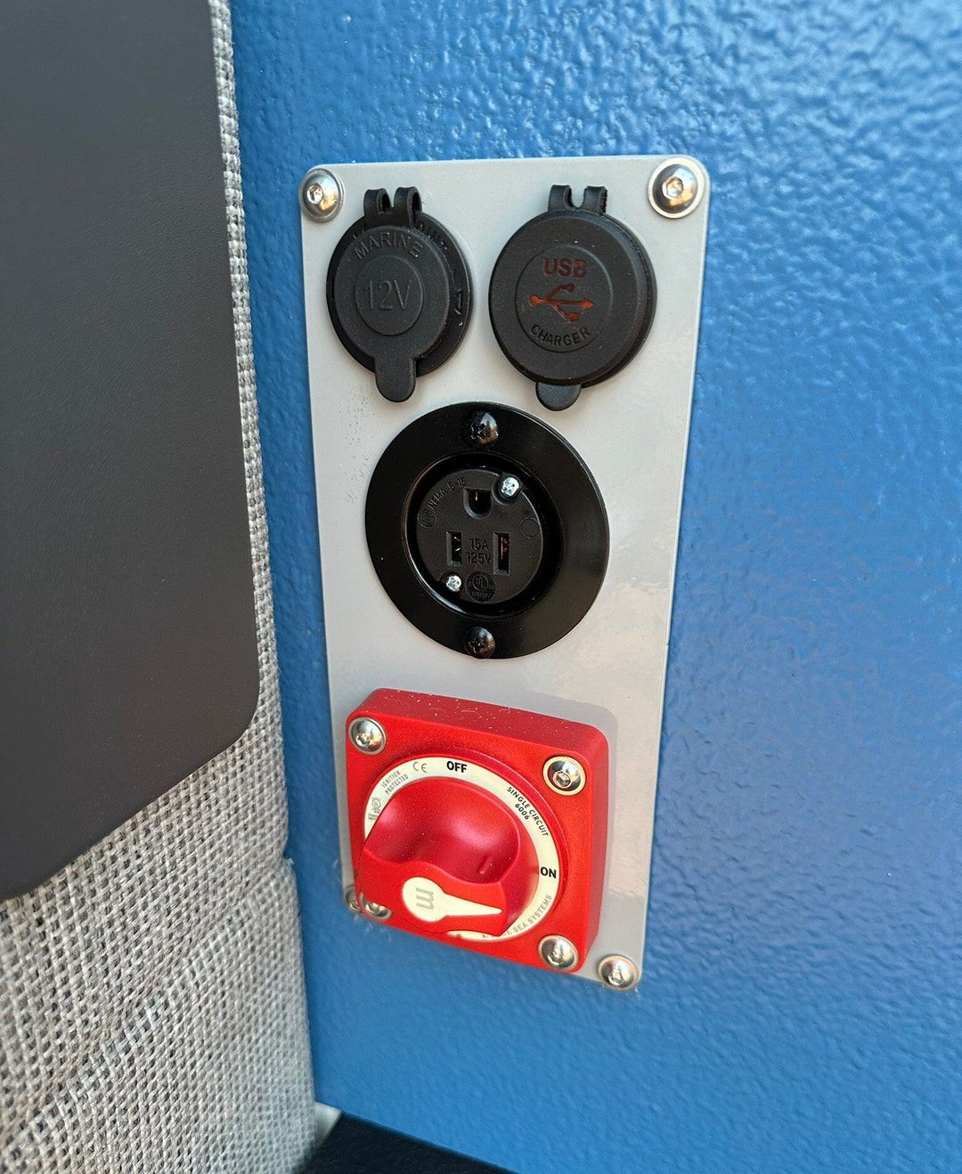 Outlet/control Panel- Main On/off, 110v Outlet, Dual Usb/cig Plug - Etsy