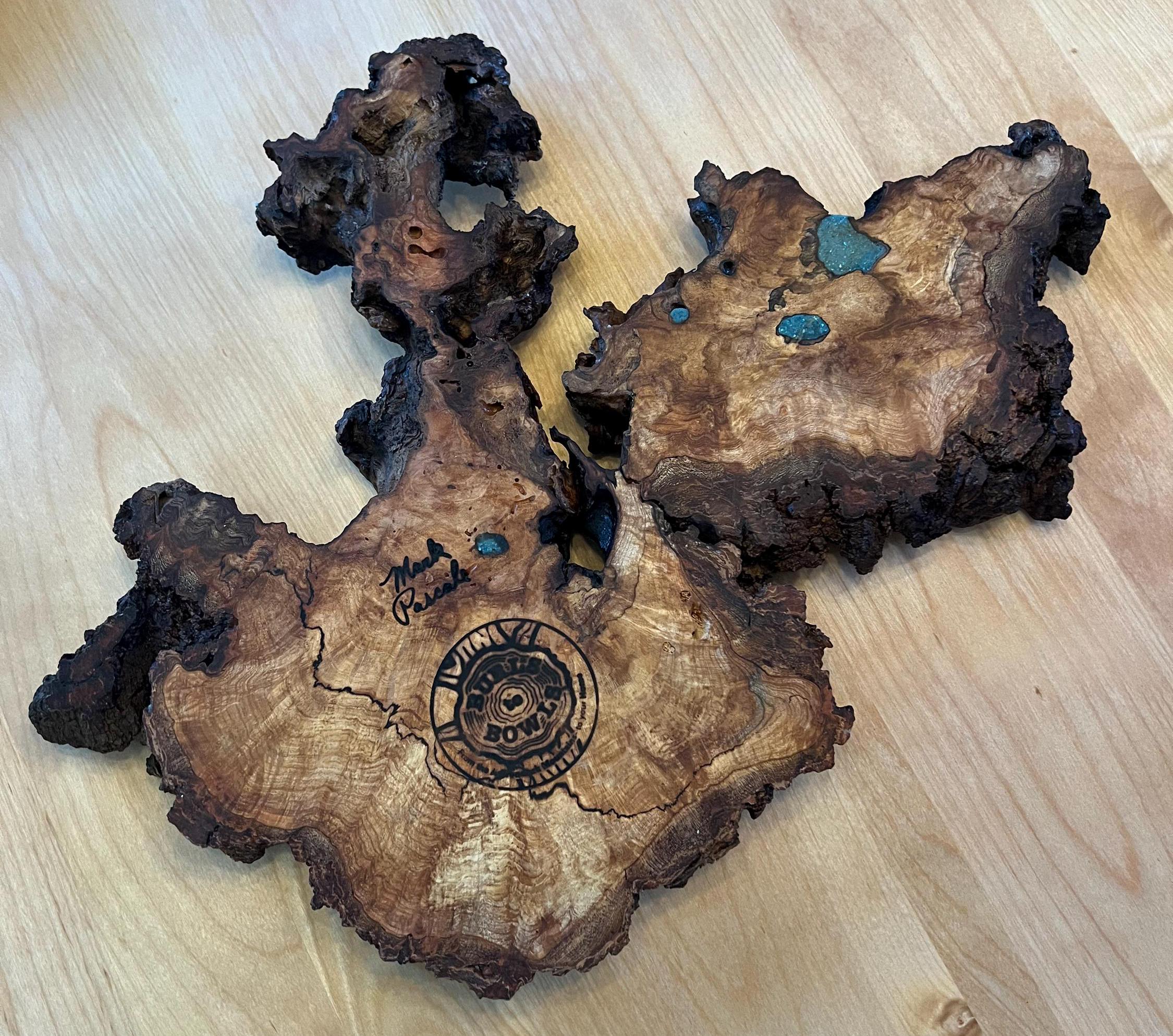 Pin Oak Burl Wall Art. Turquoise Lay in One of a Kind. - Etsy