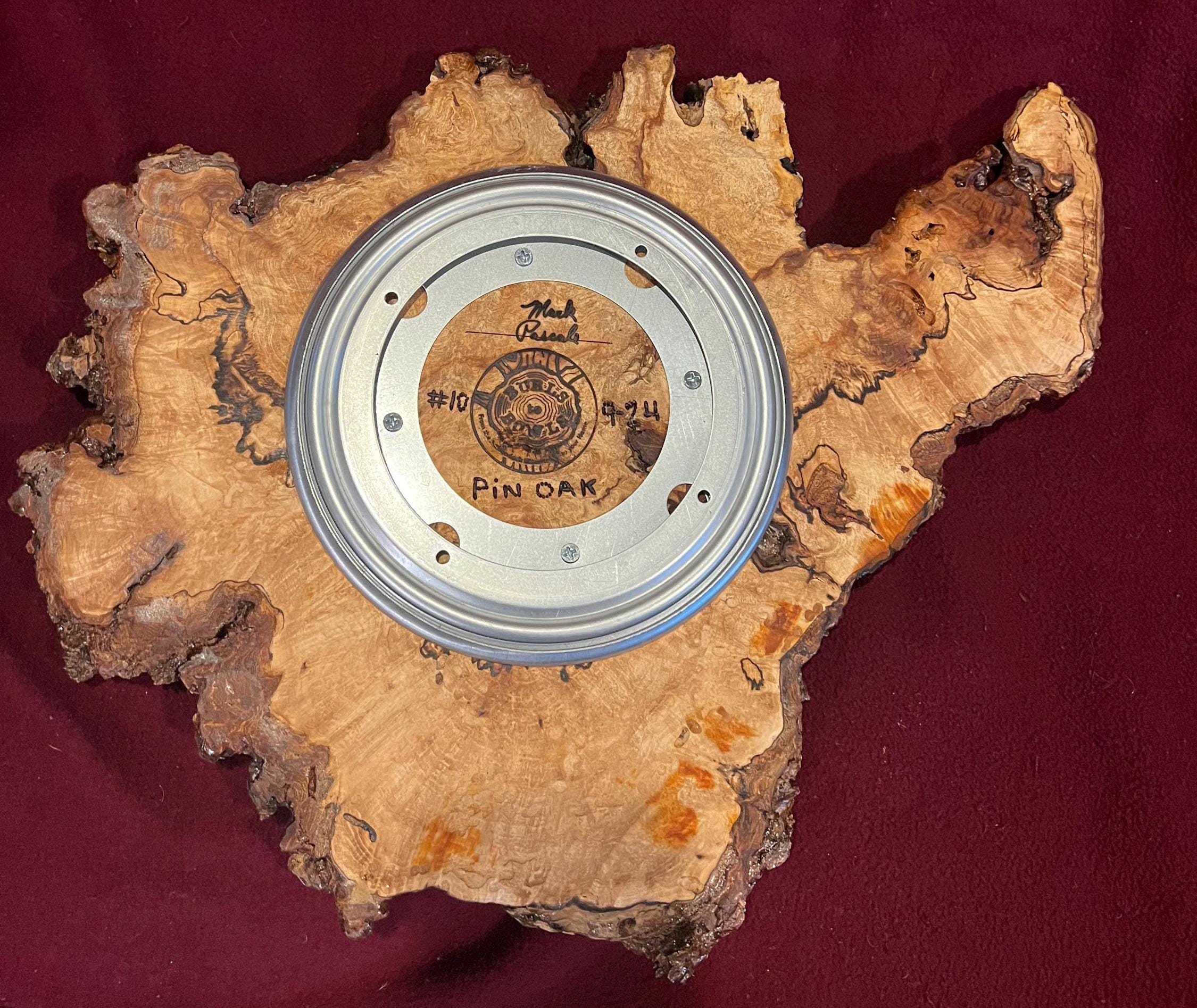 Pin Oak Burl Charcuterie Board With Sedona Turquoise Inlay and Spalting ...