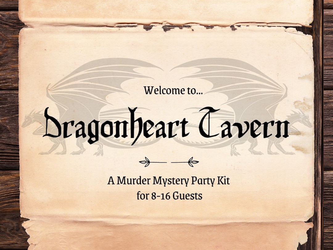 Dragonheart Tavern: A Murder Mystery Party Kit for 8-16 Guests - Etsy