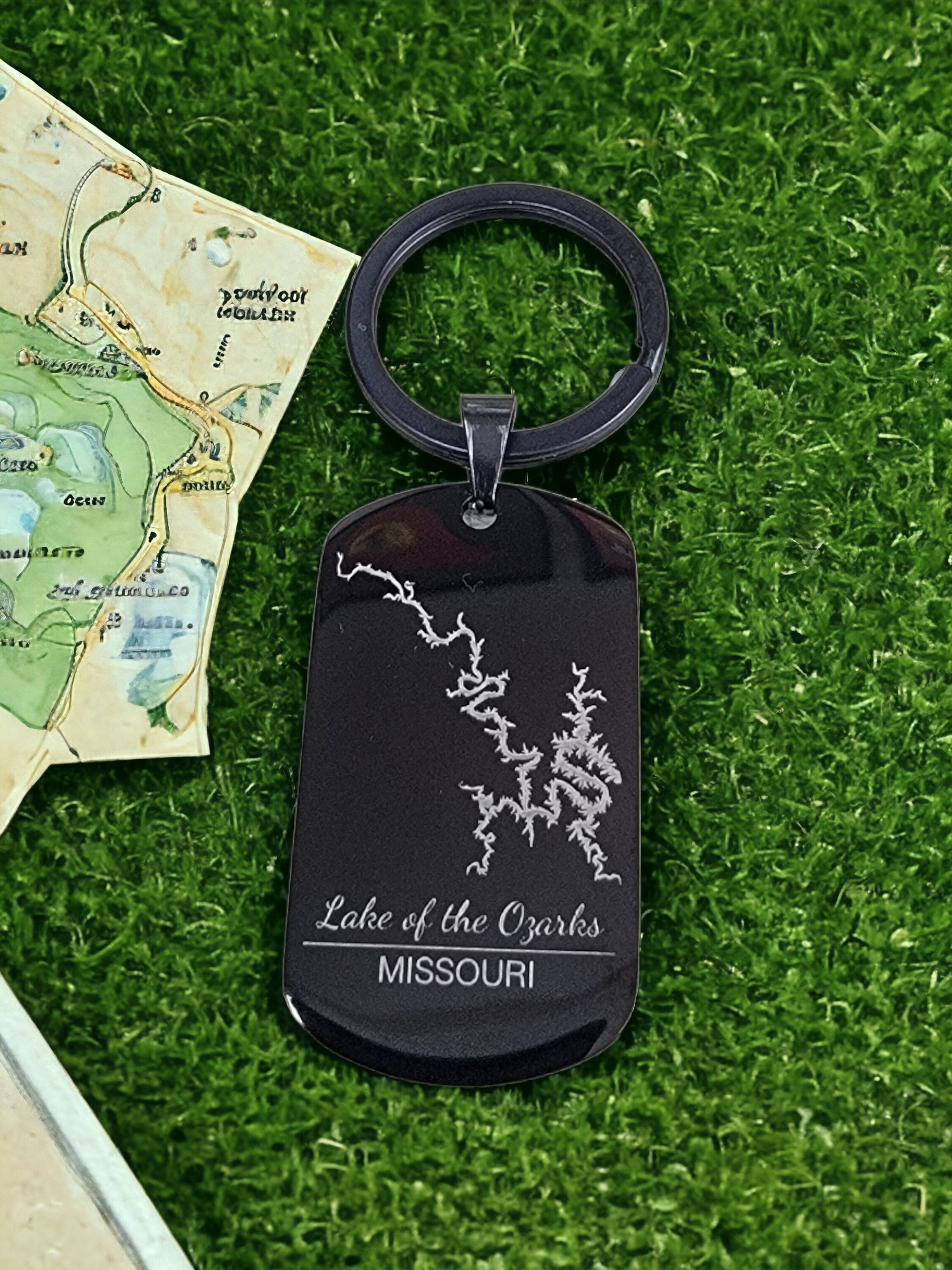 Personalized Laser Engraved Stainless Steel Lake Map Lake of the Ozarks ...