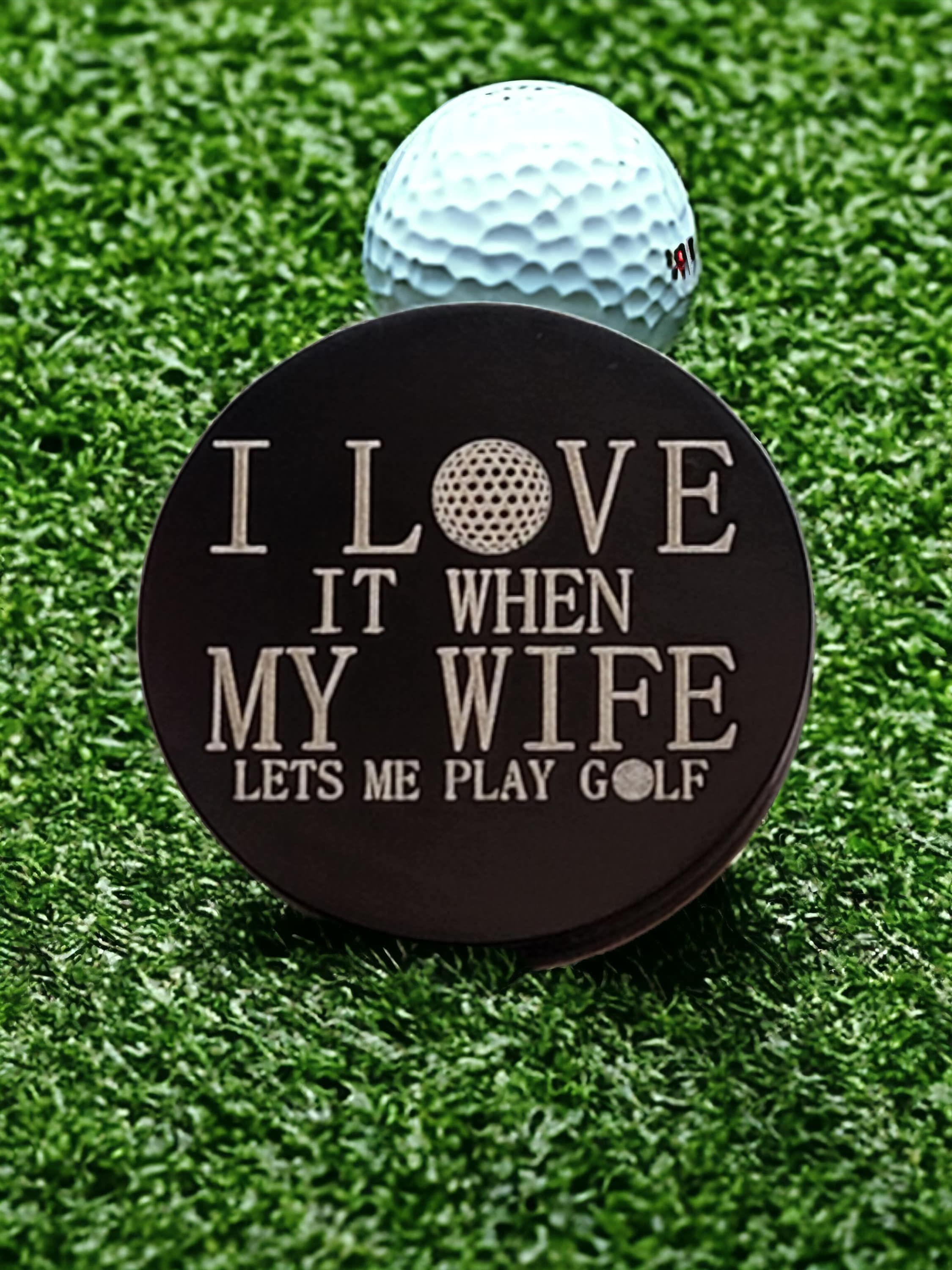 Stainless Steel Golf Ball Marker Laser Engraved - Etsy