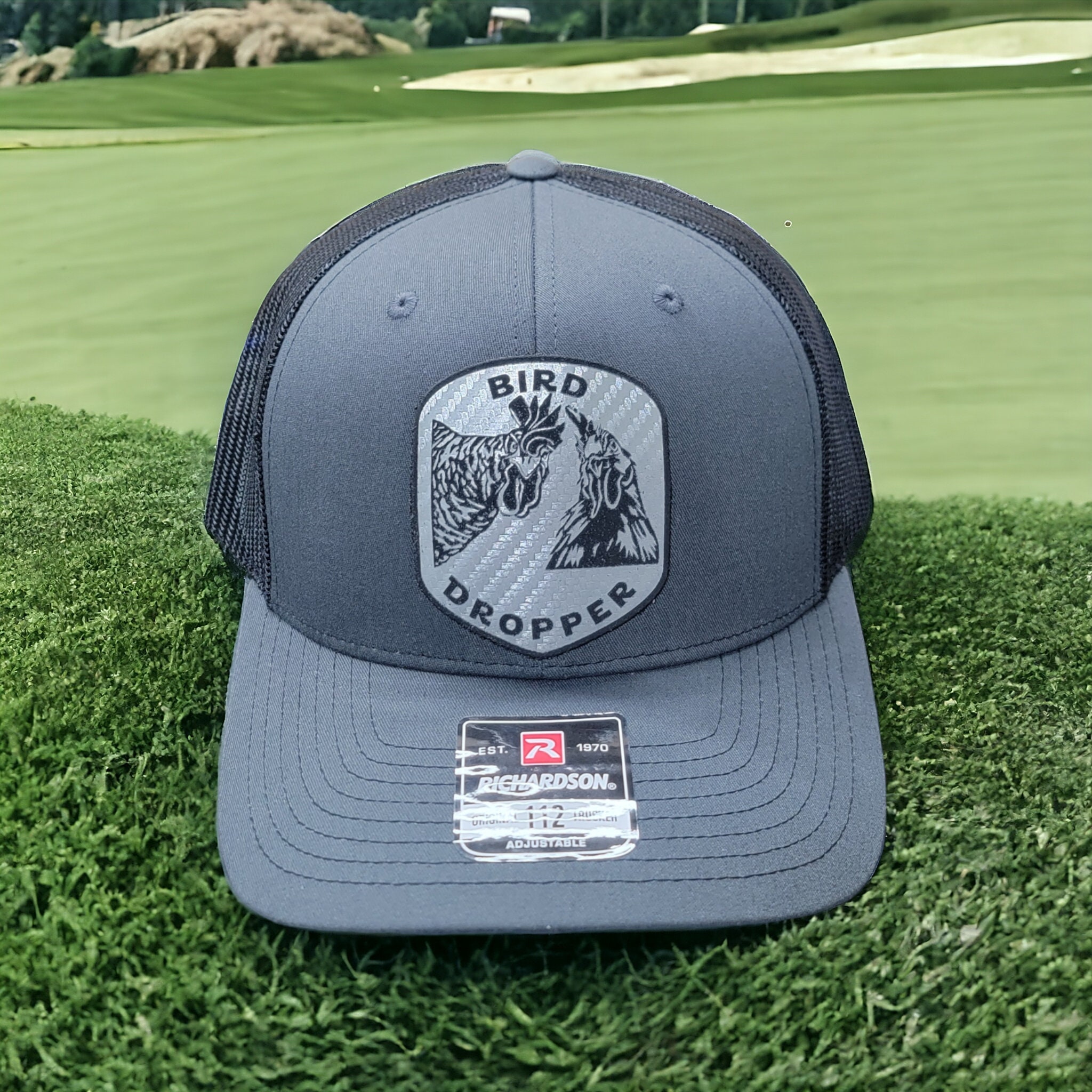 Bird Dropper Golf Hat Carbon Fiber Leather Patch Richardson 112 Golf ...