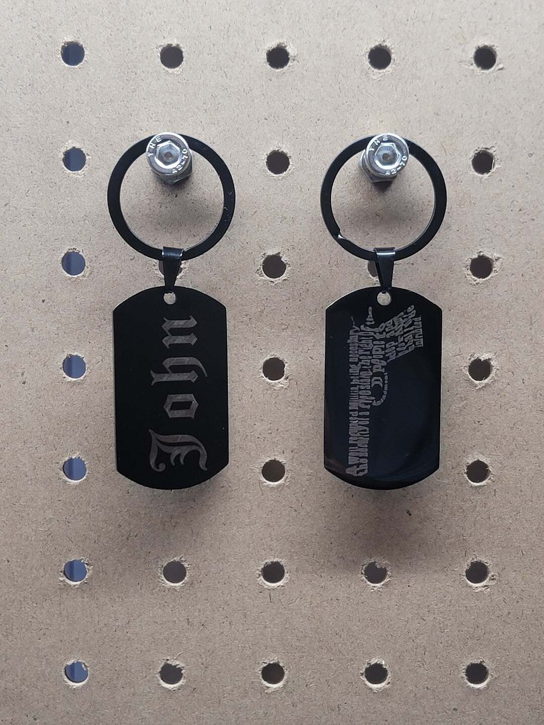 Personalized Laser Engraved Stainless Steel 2A 2nd Amendment Key Chain ...