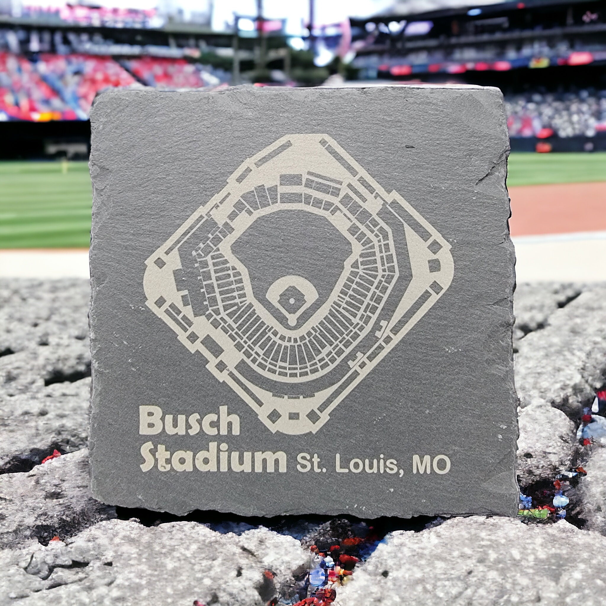 MLB Stadiums Laser Engraved Slate Coasters- Individual Coasters- Any ...