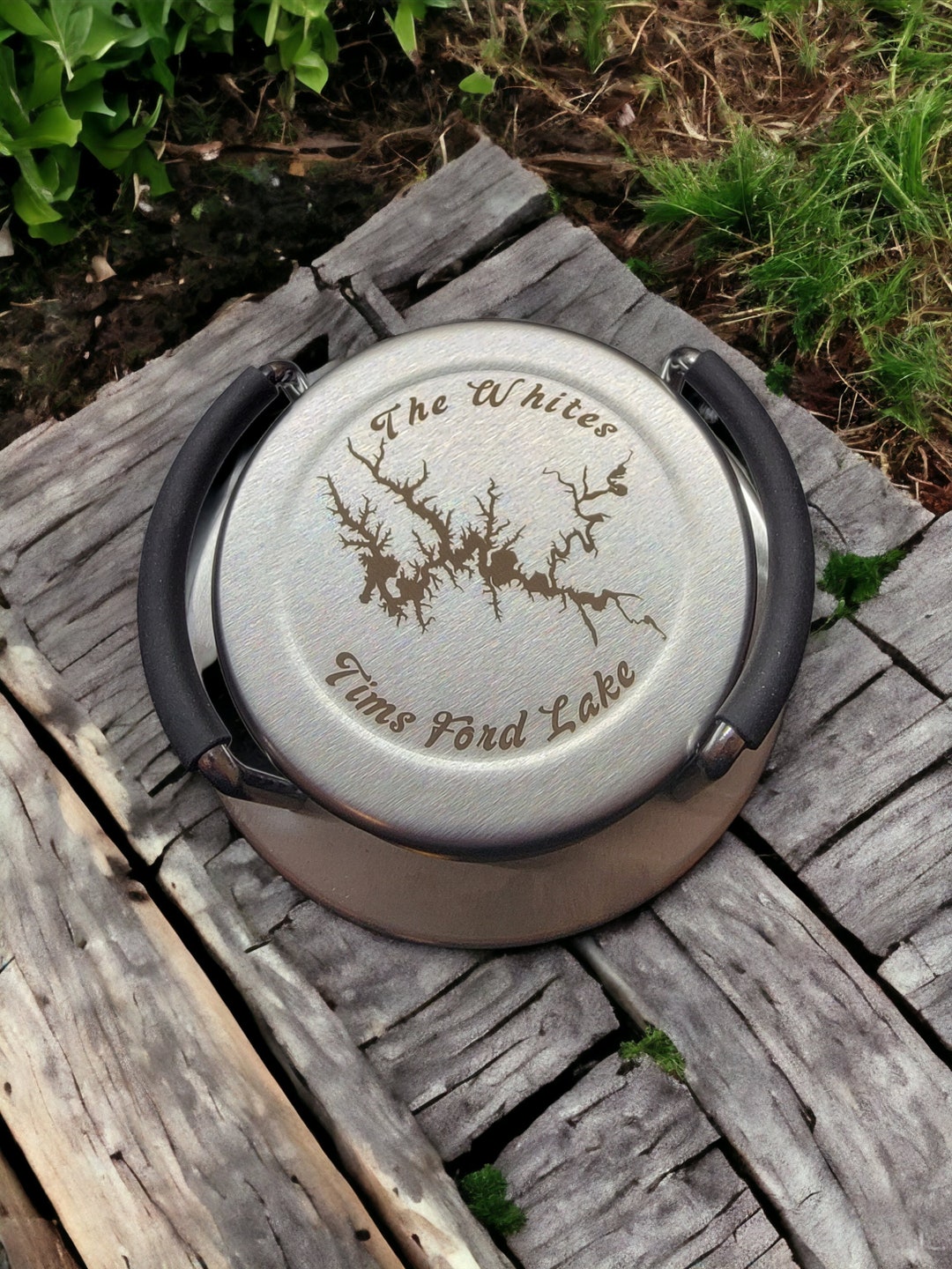 Personalized Tim's Ford Lake Tenessee- Lake Map Stainless Steel ...