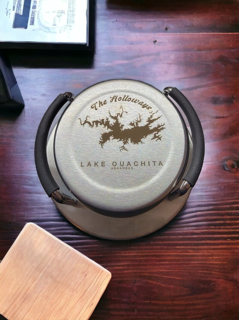 Personalized Lake Map Any Lake Available Stainless Steel Coasters 6 ...