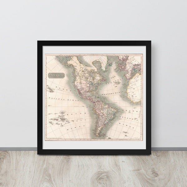 North and South America Poster - Etsy