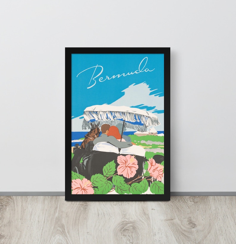 Vintage Bermuda Travel Poster – Circa 1940 Bermuda Travel Poster Print ...