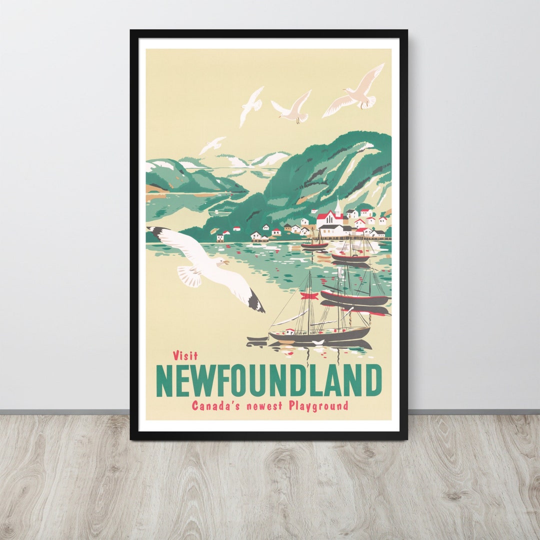 Vintage Newfoundland Travel Poster – Circa 1950 Visit Newfoundland ...