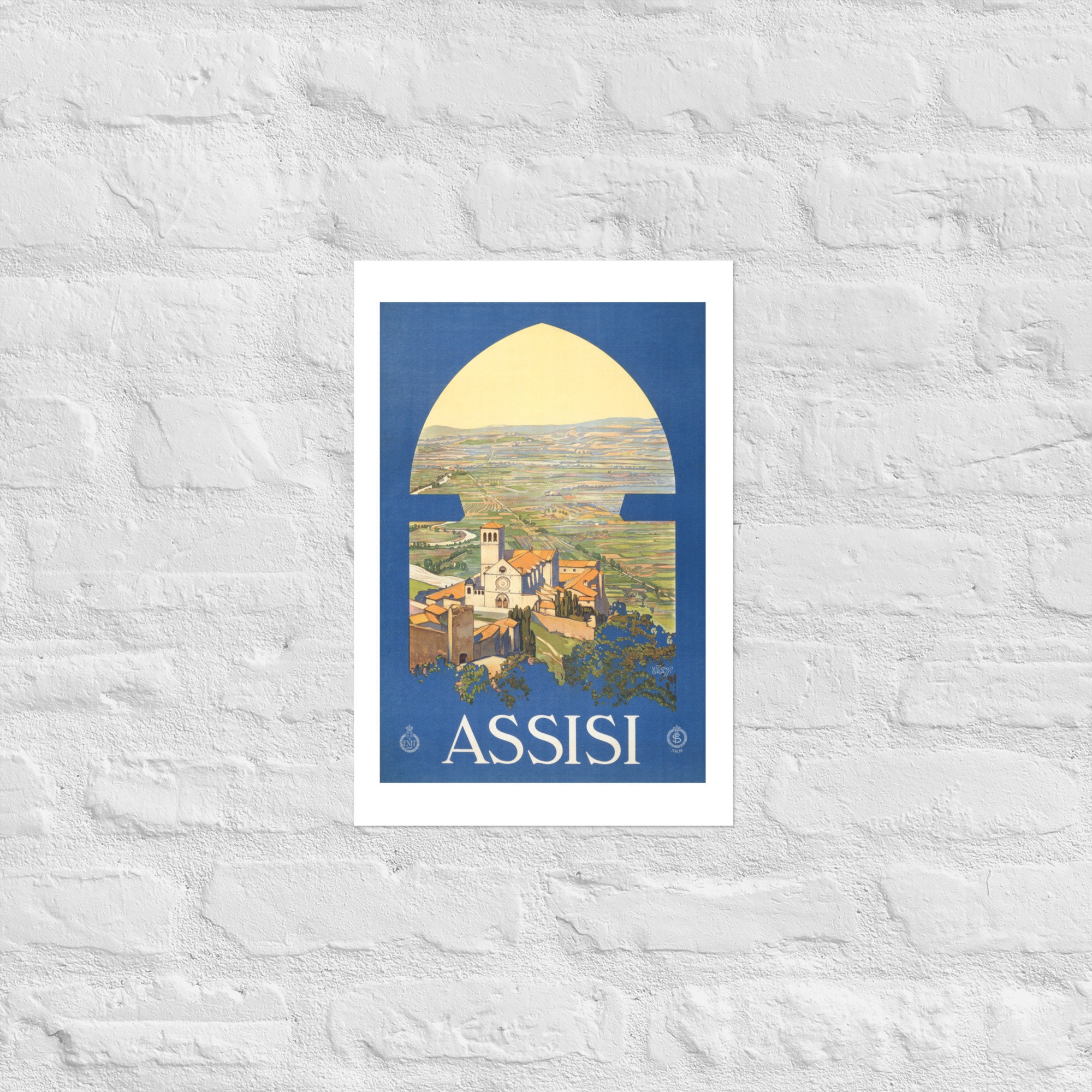 Vintage Assisi Travel Poster – Circa 1920 Assisi Travel Poster Print - Etsy