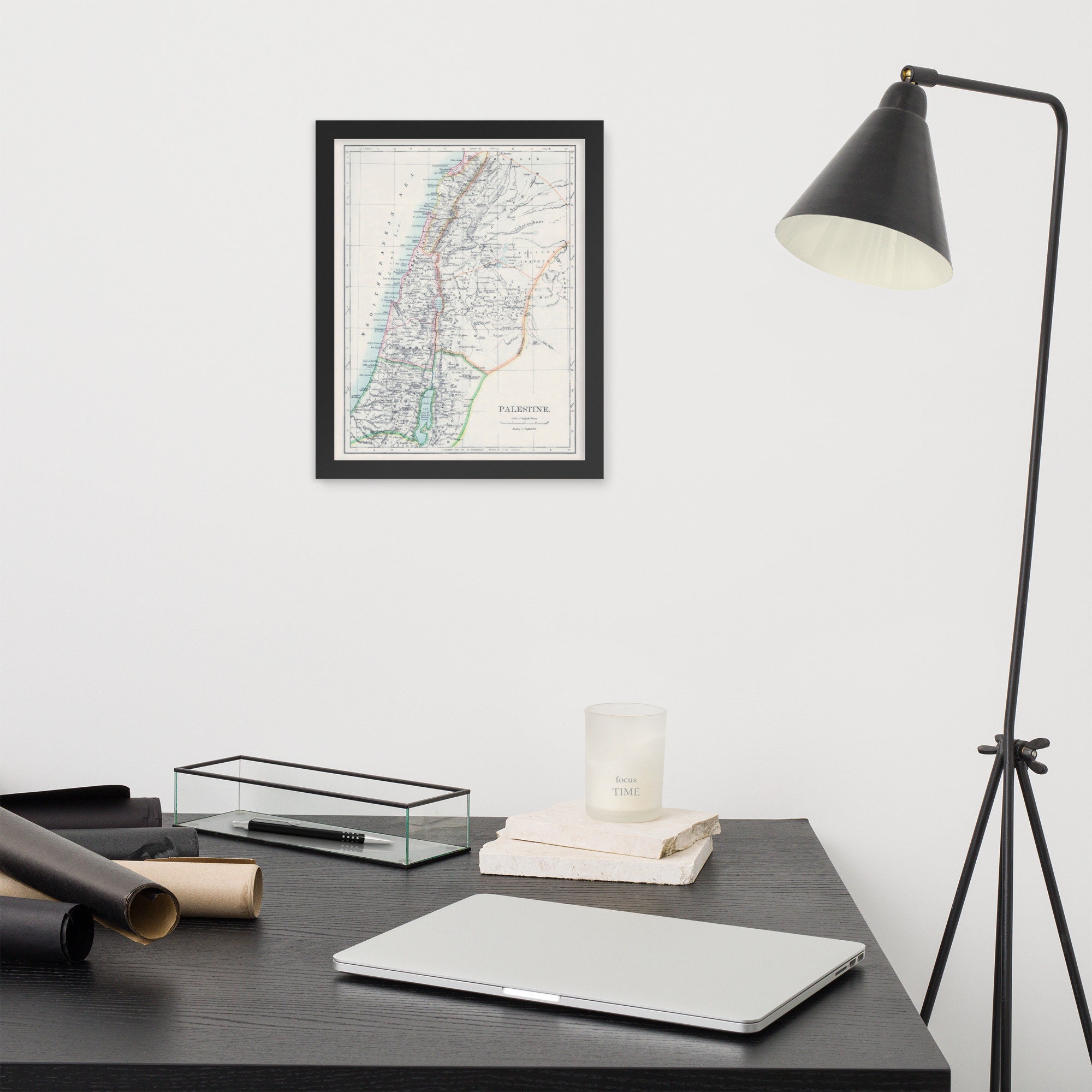 Palestine Map: Vintage 1904 Palestine Map Print Antique Palestine Map ...