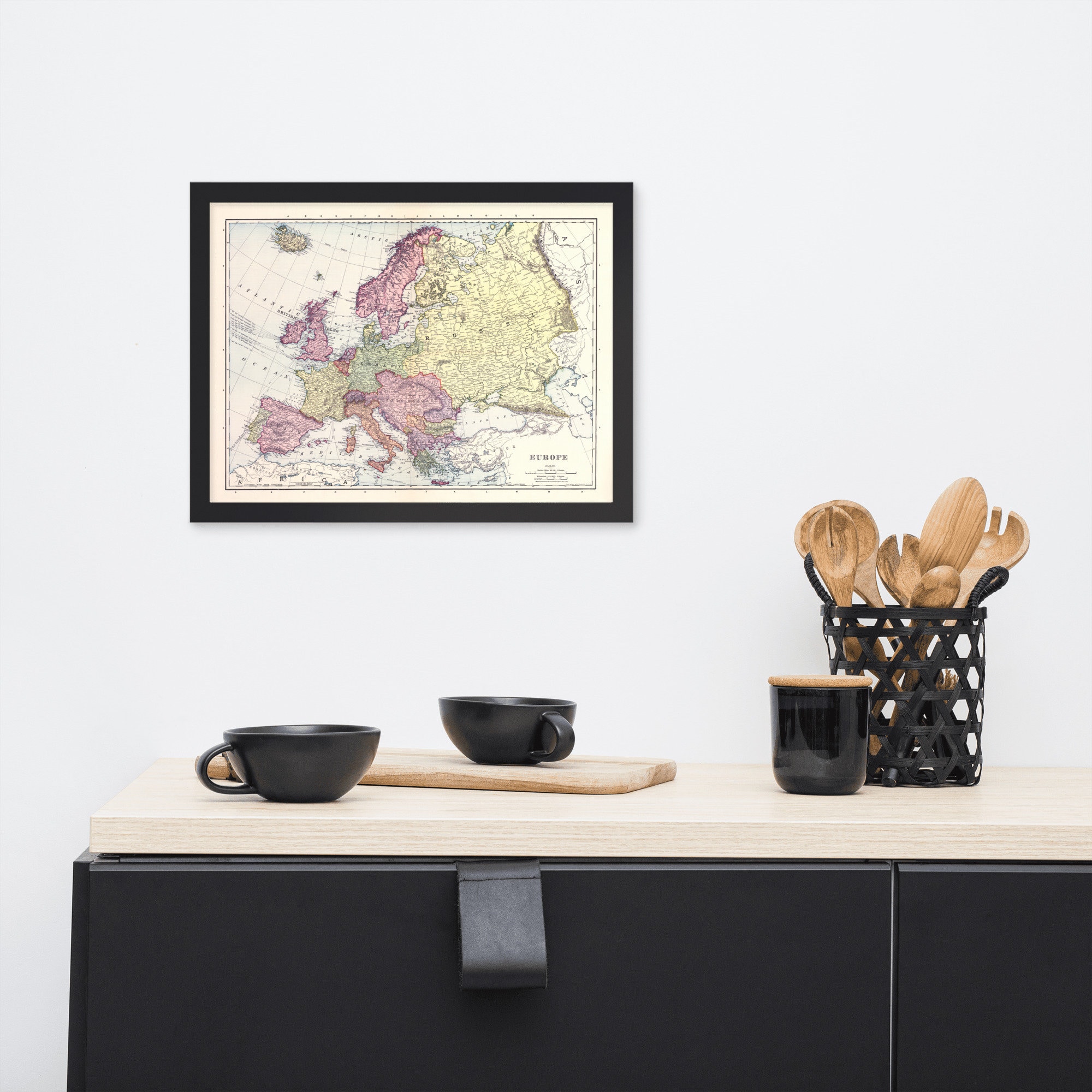 Europe Map: Vintage 1898 Europe Map Print – Antique Europe Map Poster ...