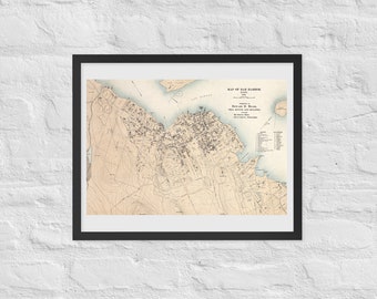 Bar Harbor Map Poster - Etsy