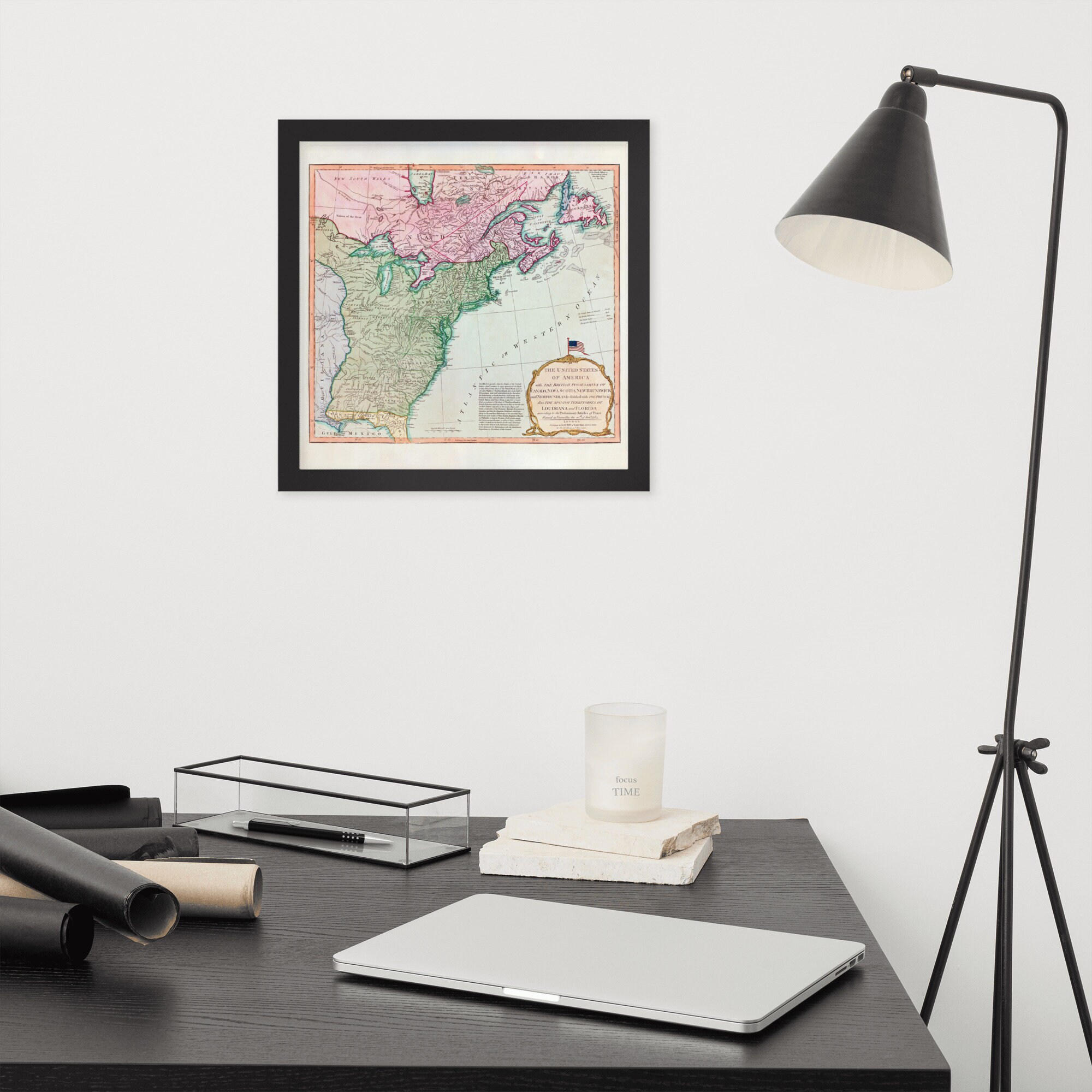 North America Map: Vintage 1794 Eastern North America Map Print ...